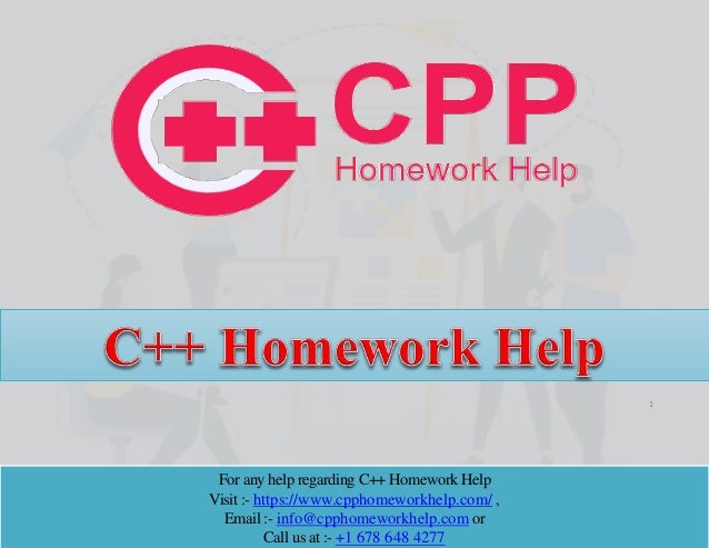 Cpp Homework Help Ppt