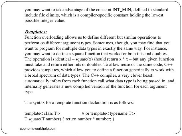 C Homework Help Ppt