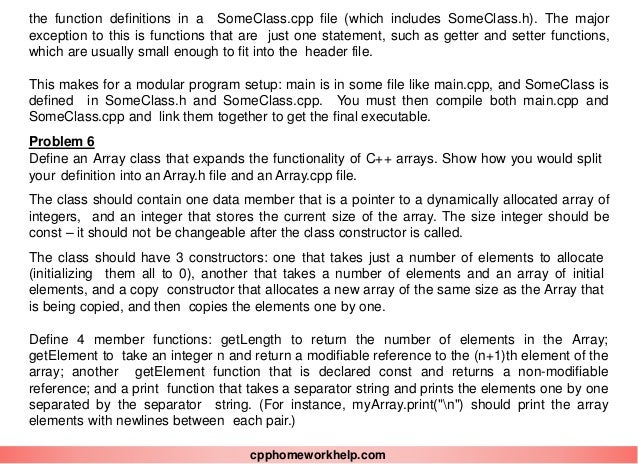Online Cpp Homework Help Ppt
