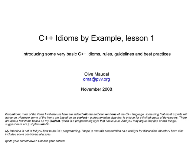 C++ idioms by example (Nov 2008) | PDF | Programming Languages | Computing