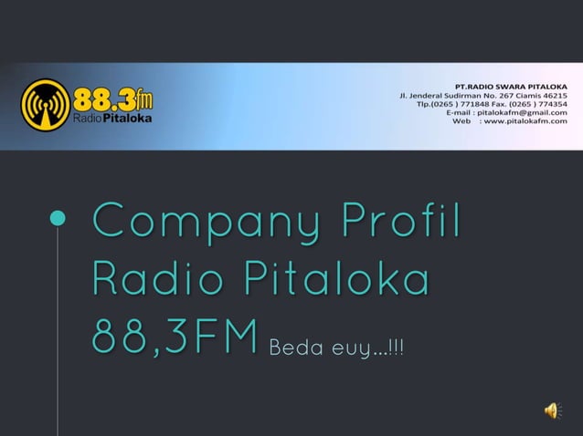 Company profile Radio Pitaloka 883 FM | PPT