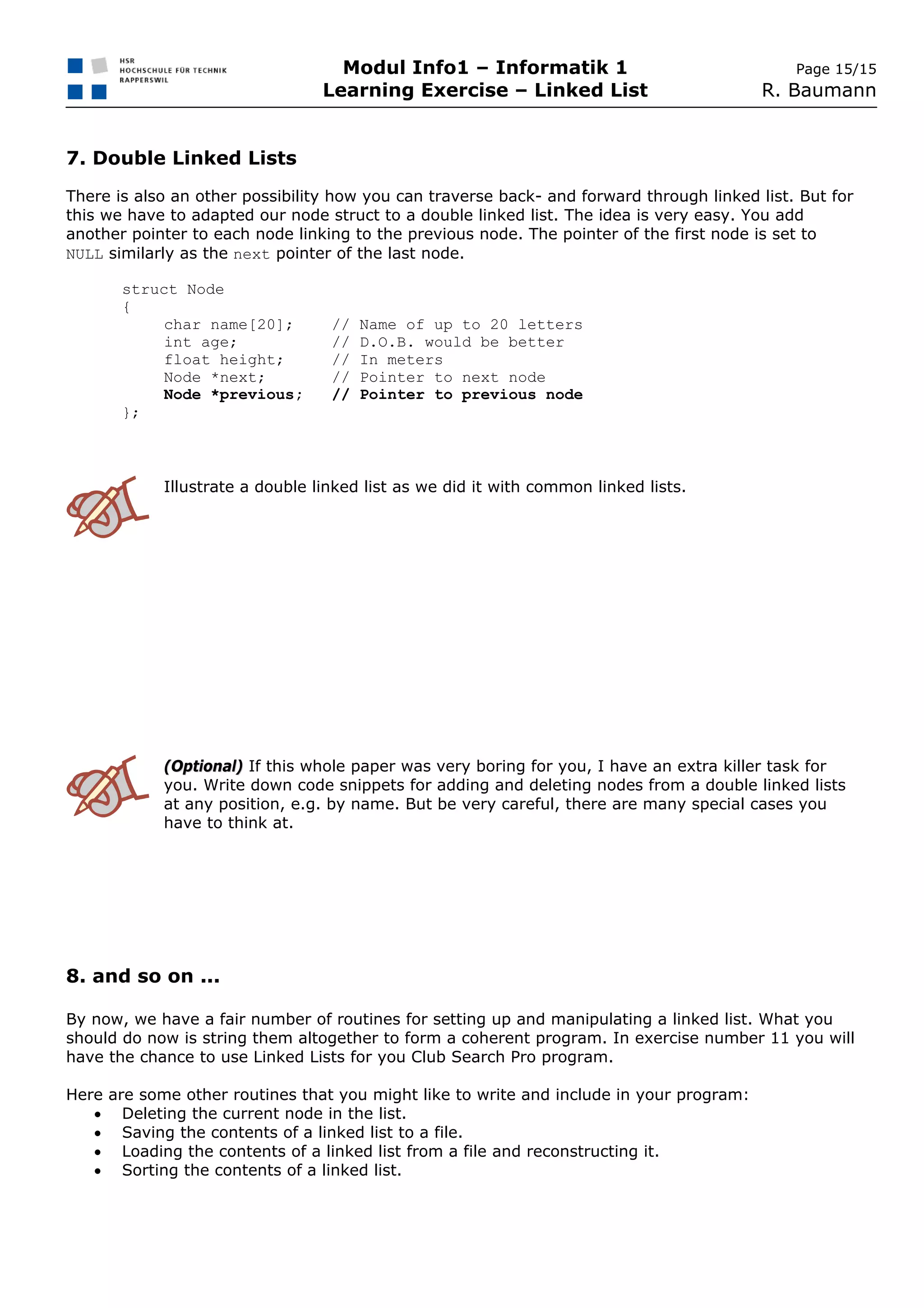 Cpp lernaufgabe linked_list | PDF