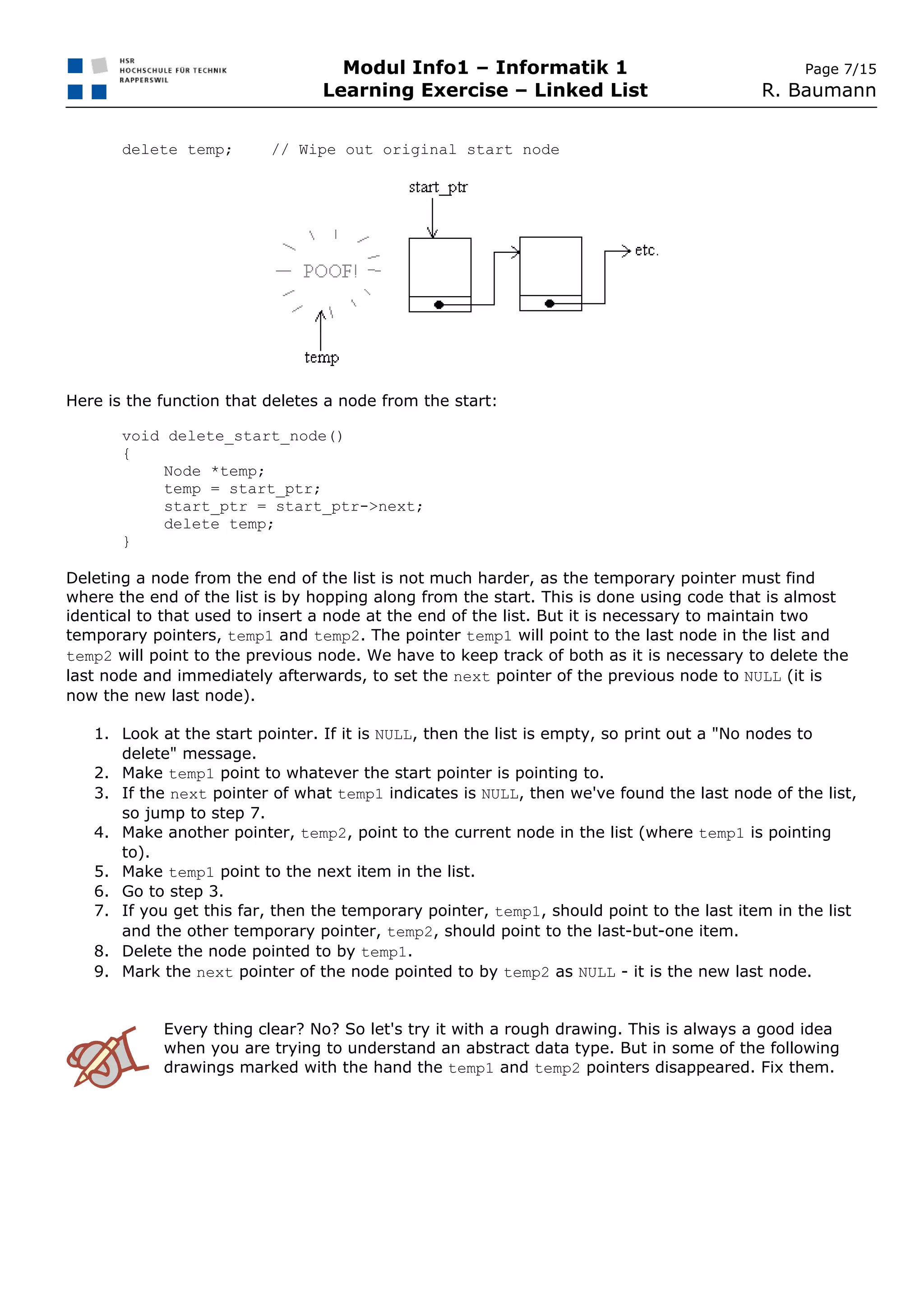Cpp lernaufgabe linked_list | PDF