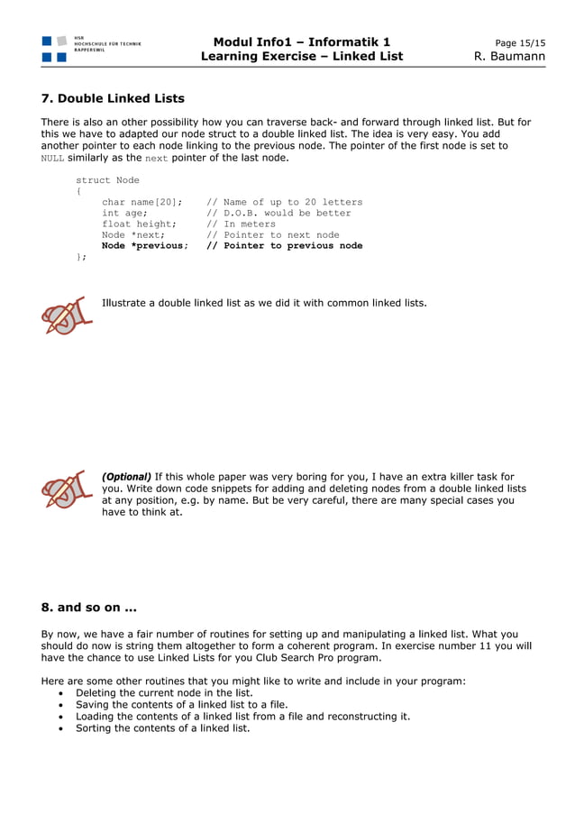 Cpp lernaufgabe linked_list | PDF