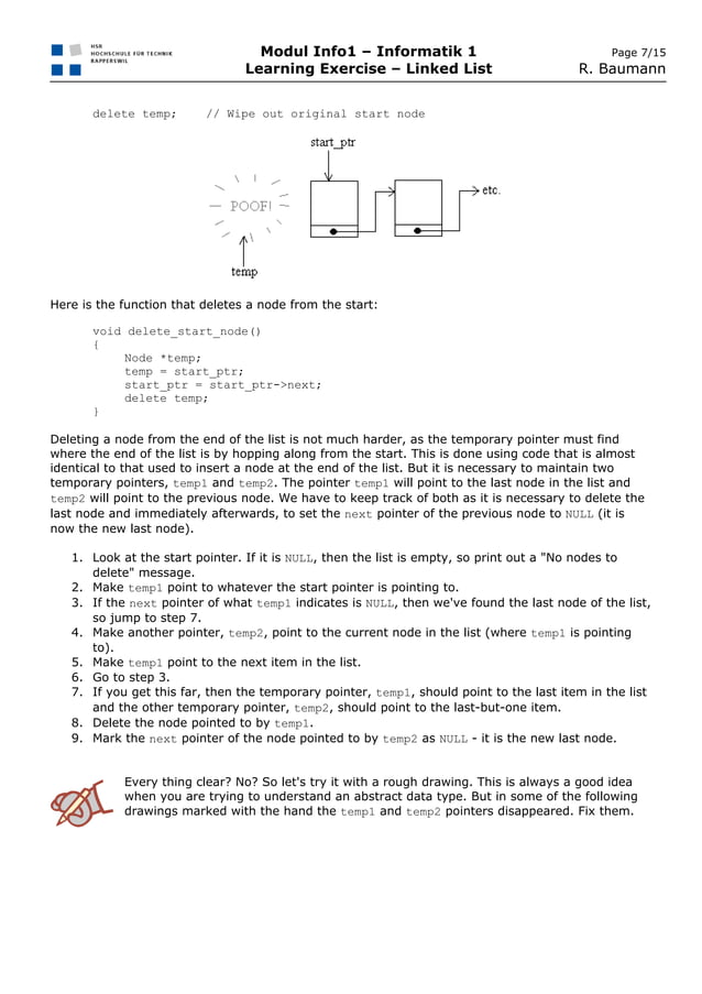 Cpp lernaufgabe linked_list | PDF