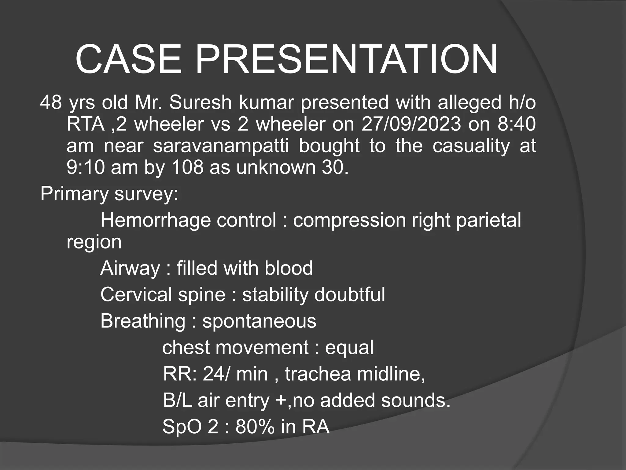 clinical polytrauma case presentation .pptx | Lung and Respiratory ...