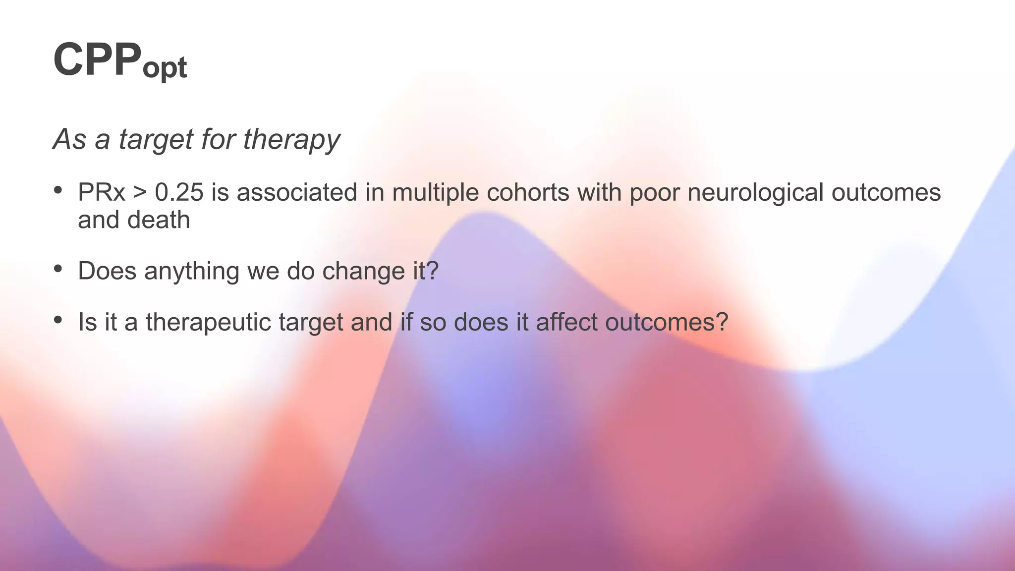 Optimal Cerebral Perfusion Pressure | PPTX | First Aid | Injuries