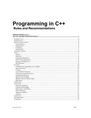 Cpp programming code rules help | PDF