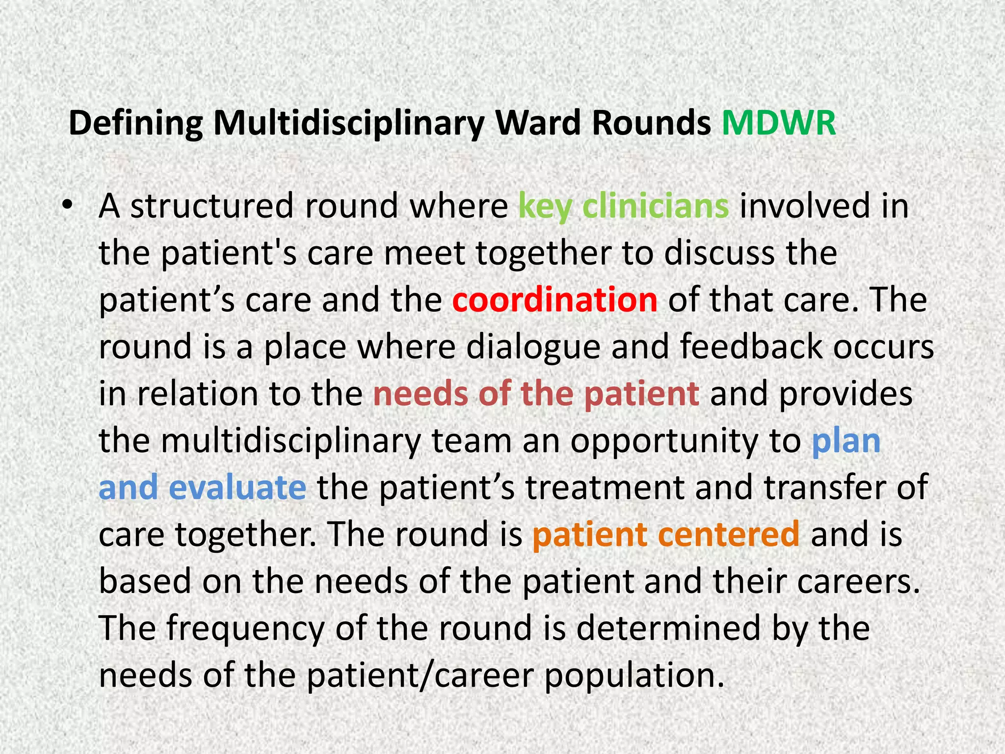 anatomy and physiology of ward rounds | PPTX