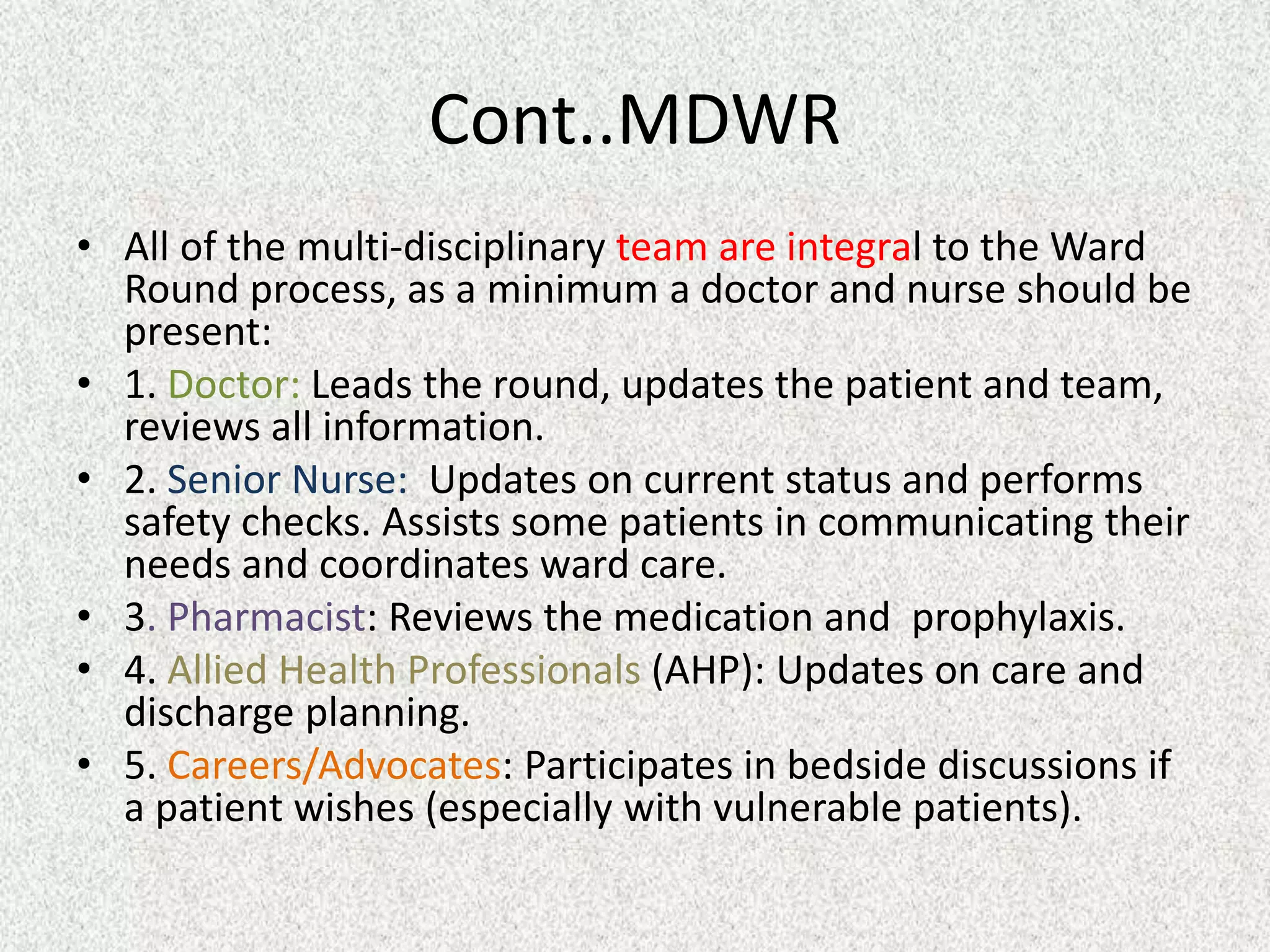 anatomy and physiology of ward rounds | PPTX