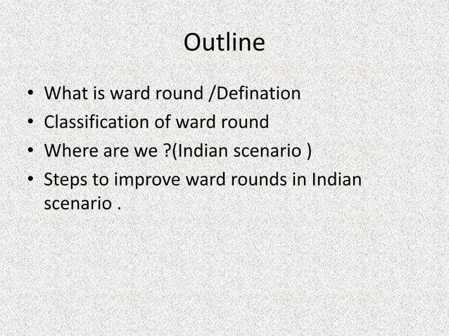 anatomy and physiology of ward rounds | PPT