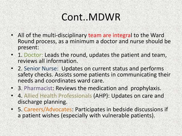 anatomy and physiology of ward rounds | PPT