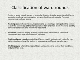 anatomy and physiology of ward rounds | PPT