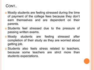 STRESS MANAGEMENT STUDENT FOR GTU STUDENT | PPTX