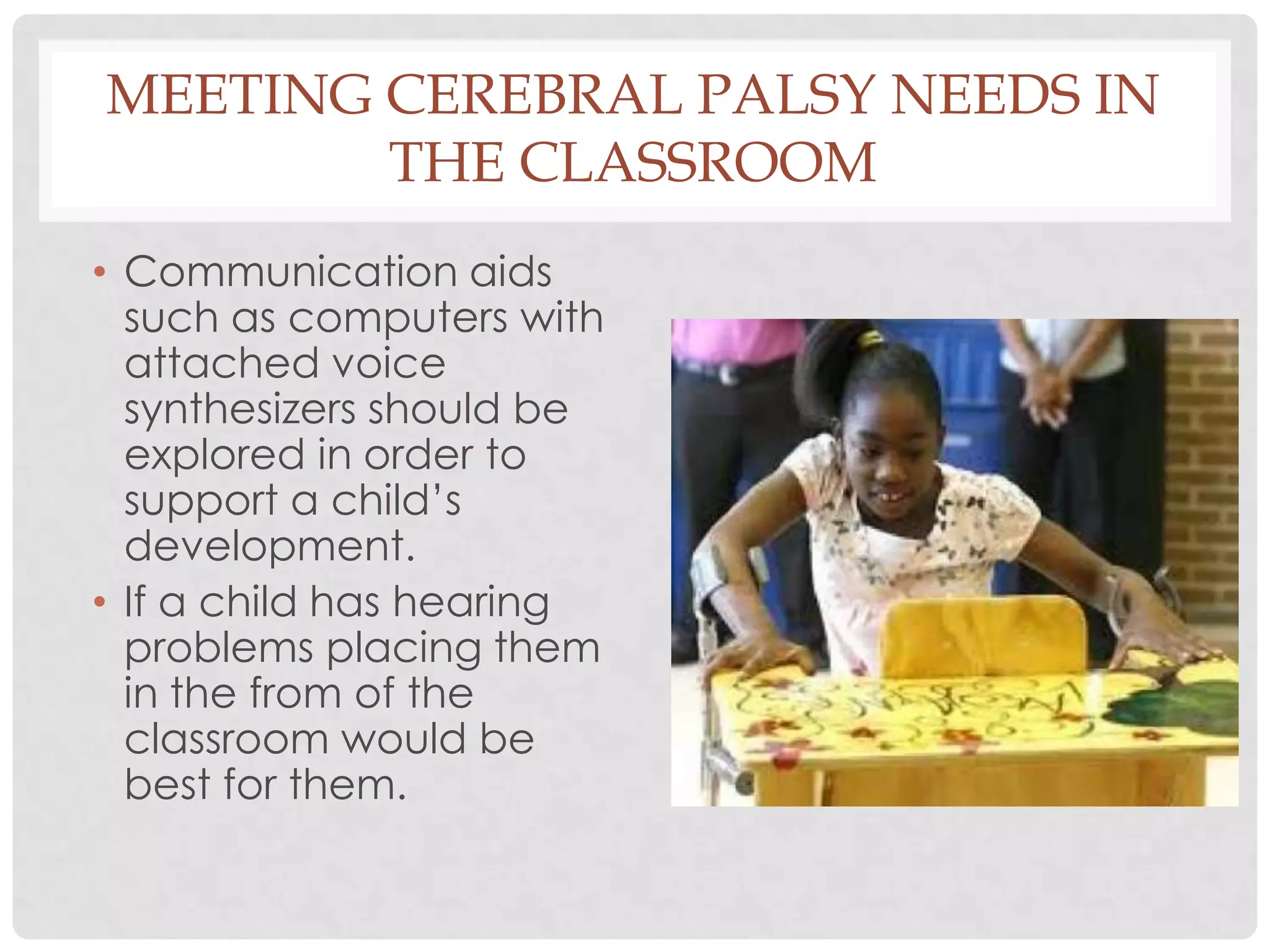 Cerebral Palsy Presentation | PPTX