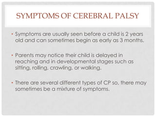 Cerebral Palsy Presentation | PPTX