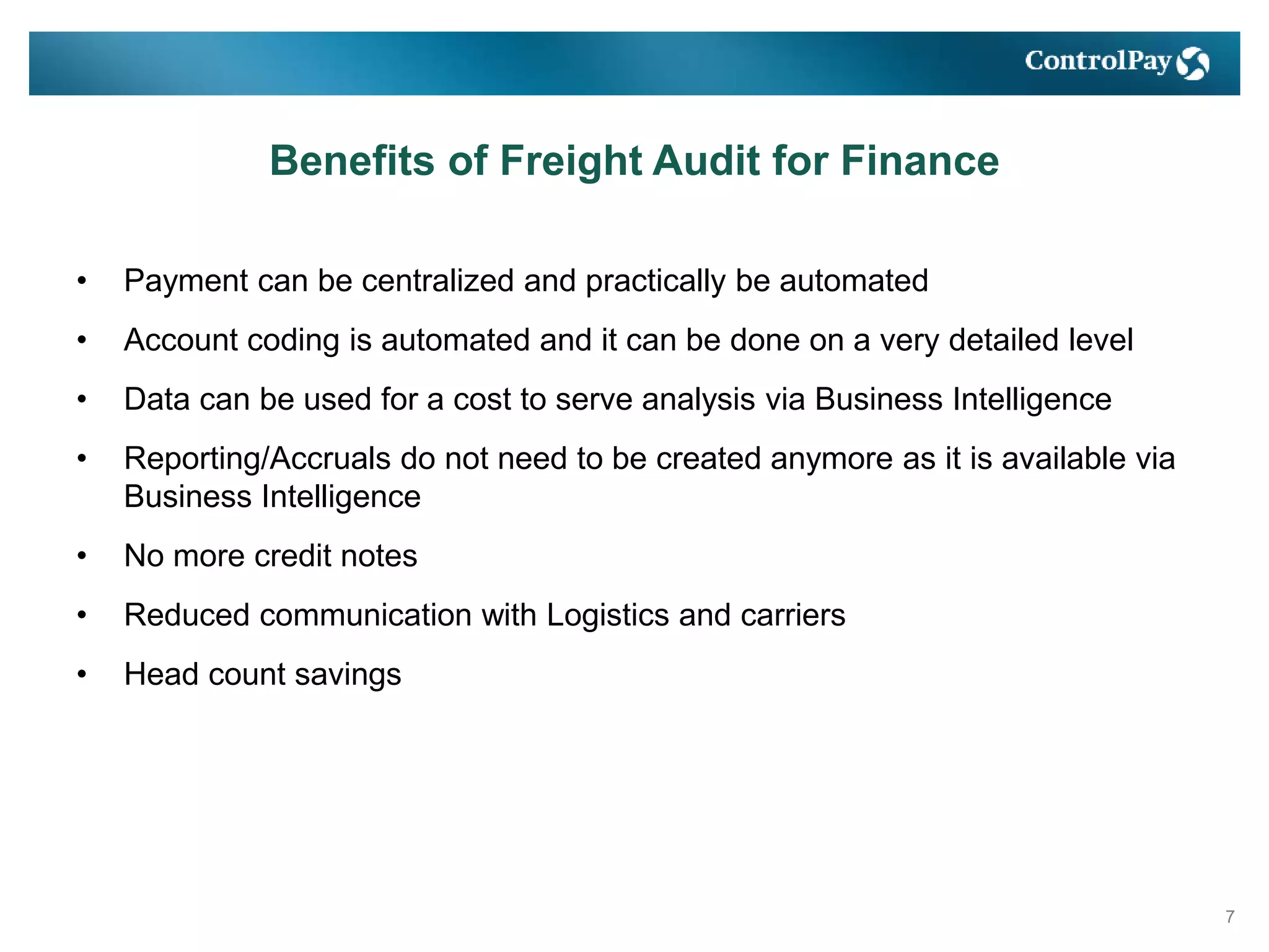 ControlPay Global Freight Audit