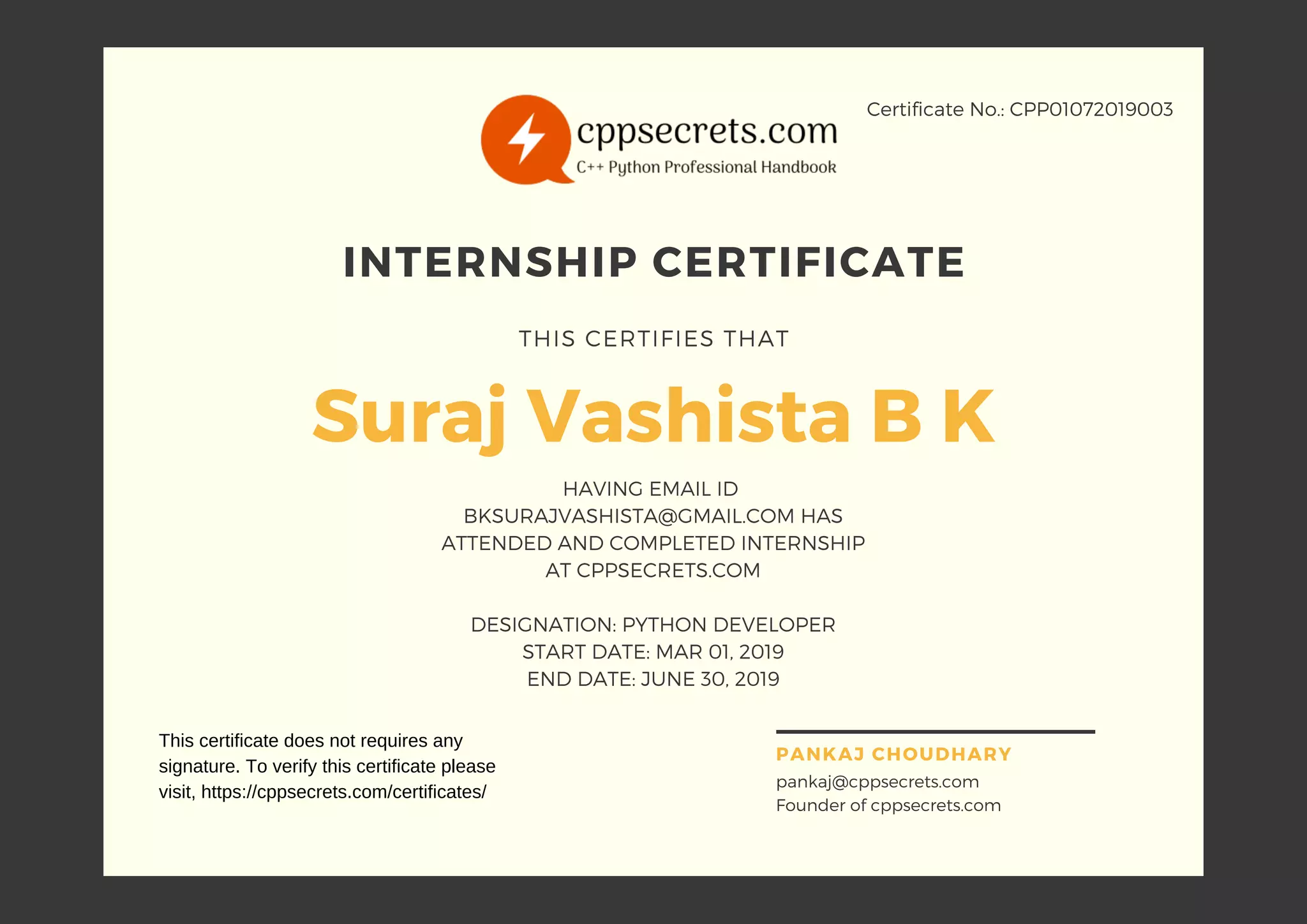 Cppsecretscertificate | PDF