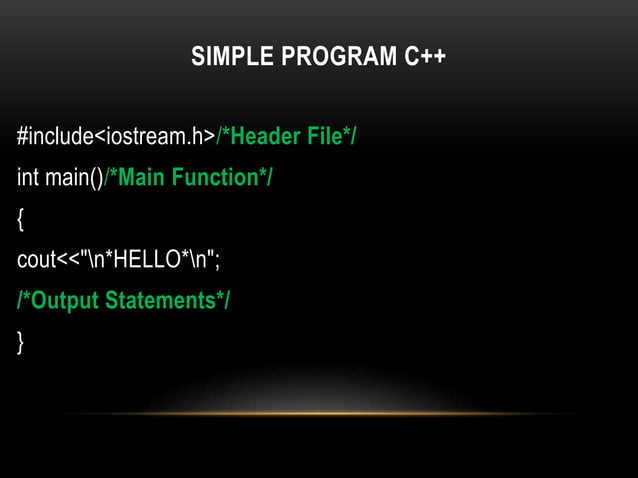C++ Overview PPT | PPTX