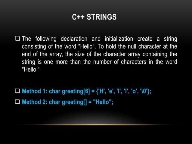 C++ Overview PPT | PPTX