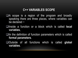 C++ Overview PPT | PPT