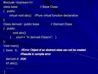 Abstract Base Class and Polymorphism in C++ | PPT