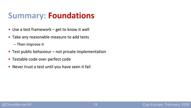 Cpp Testing Techniques Tips And Tricks Cpp Europe Ppt