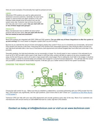 CPQ Deployment Tips & Tricks | PDF | Business | Business and Finance