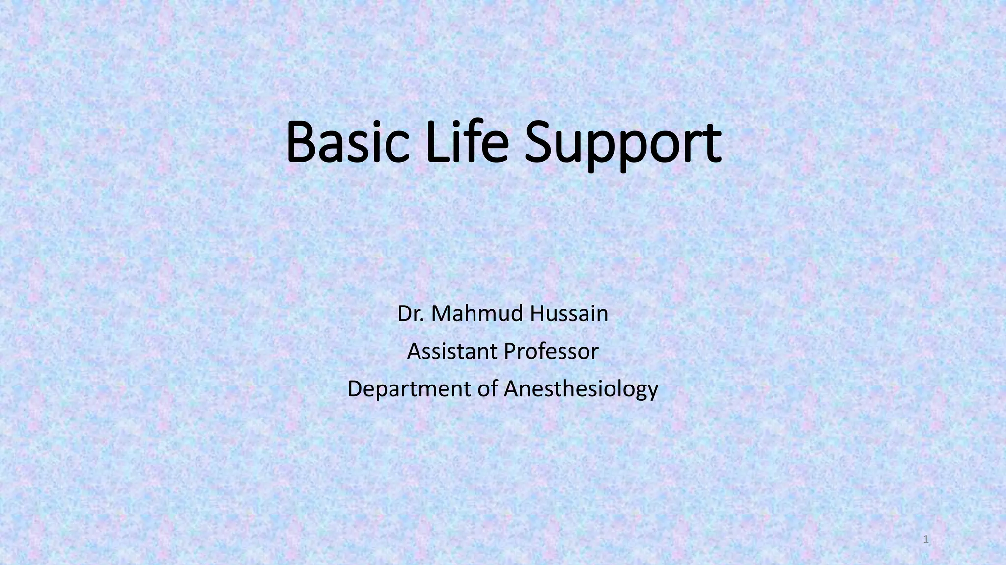 basic life support or CPR | PPT