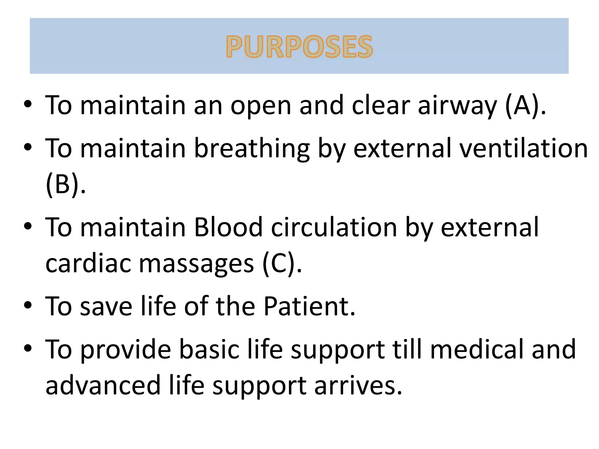 CARDIO PULMONARY RESUSCITATION (CPR) | PPTX