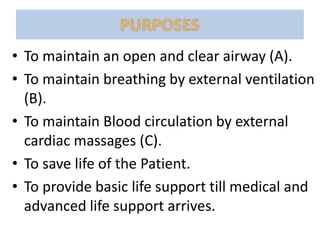 CARDIO PULMONARY RESUSCITATION (CPR) | PPTX