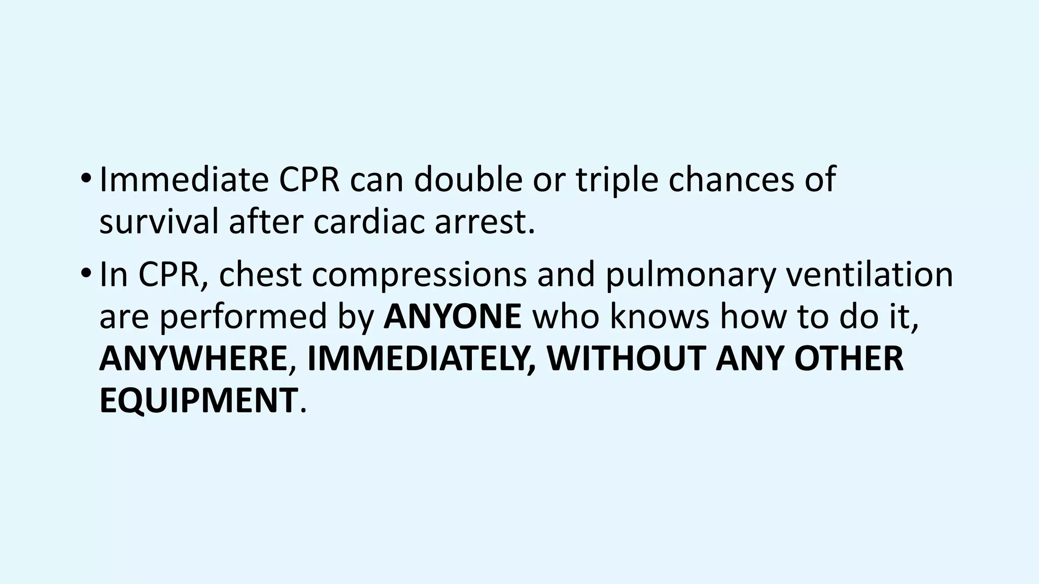 CPR: Cardio Pulmonary Resuscitation | PPTX
