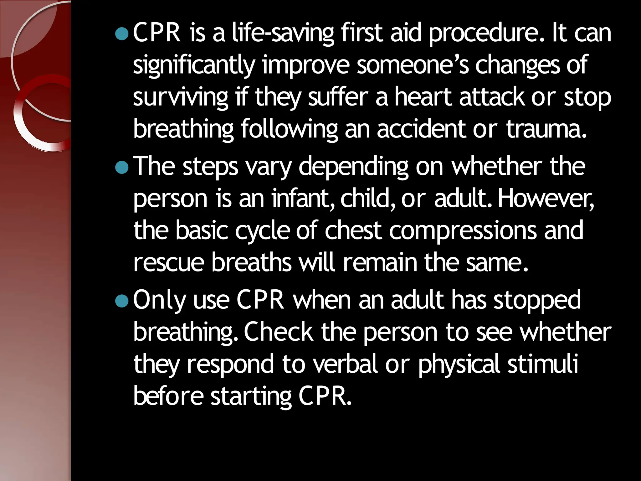 cardiopulamonary resuscitation presentation | PPTX