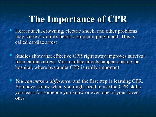 CARDIAC PULMONARY RESUSCITATION POWER POINT | PPT
