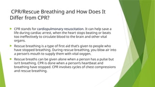 CPR methods for first aid treatments and | PPTX