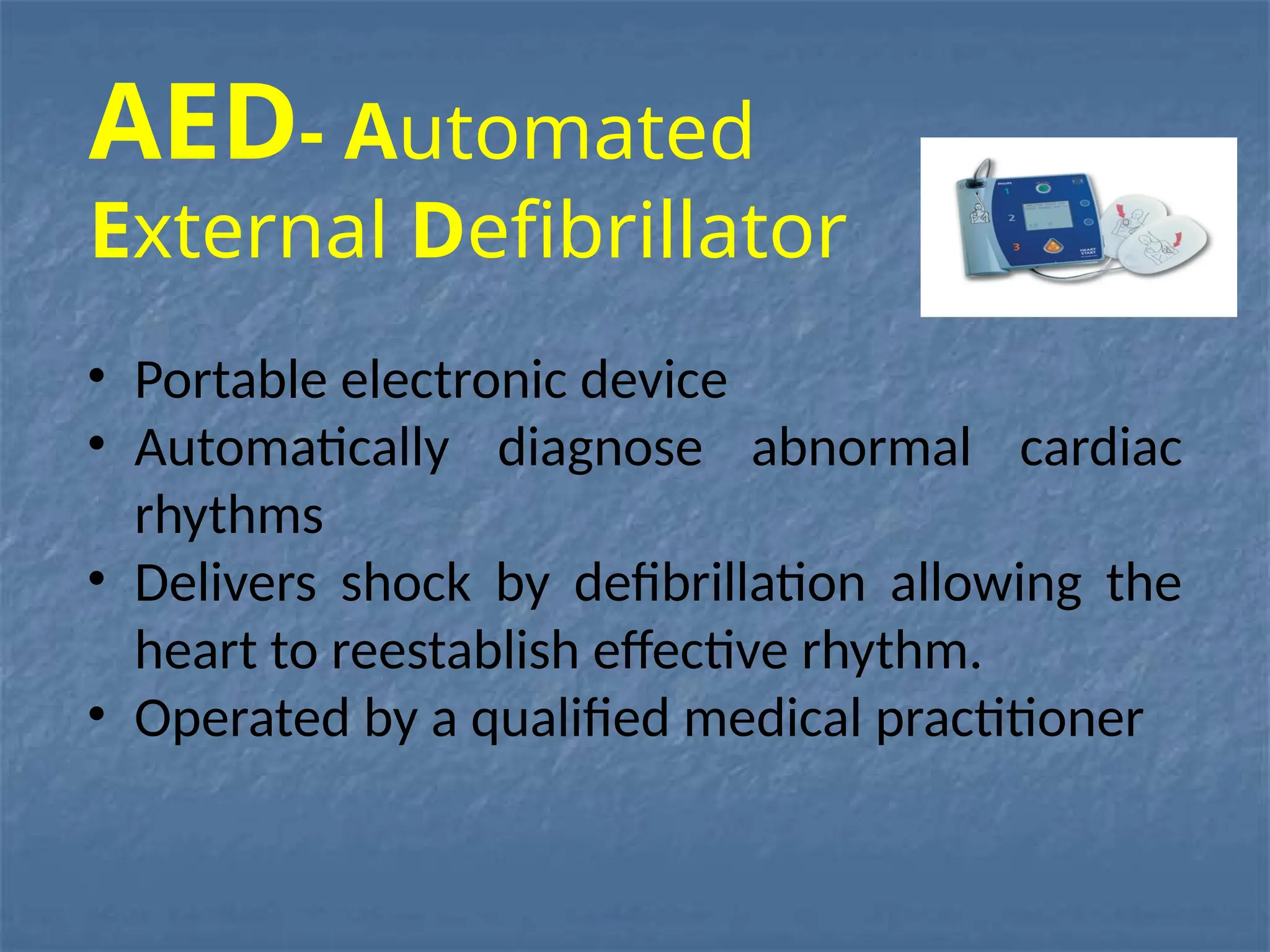 cardio pulmonary resuscitation and use of automated external ...
