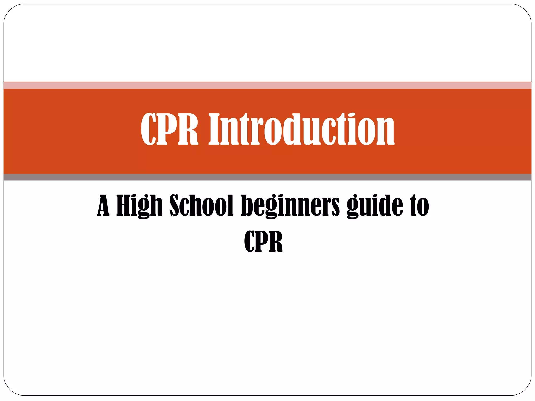 First Aid & CPR | PPT