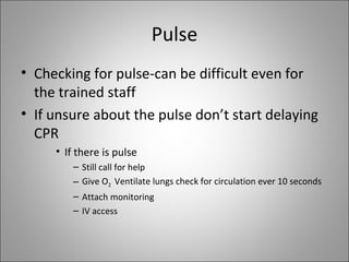 Cardio pulmonary resuscitation | PPT
