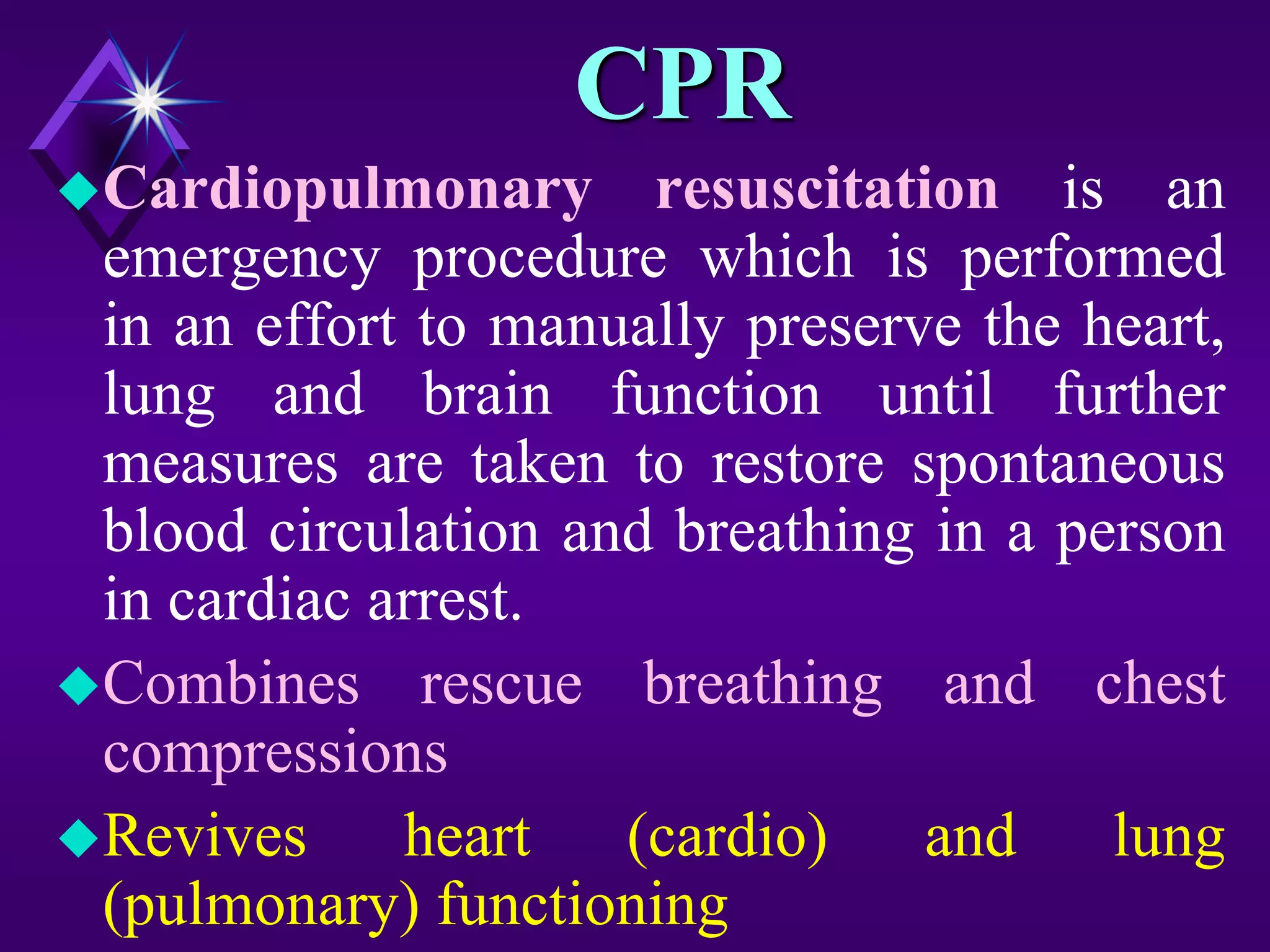 Cardio Pulmonary Resuscitation | PPSX