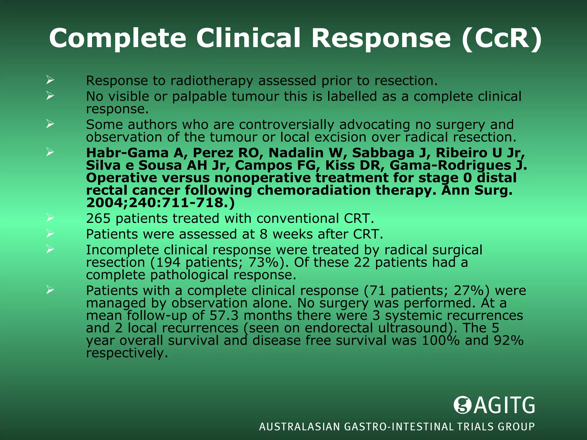 Rectal Cancer and Radiotherapy: What is the Clinical Implication of a ...