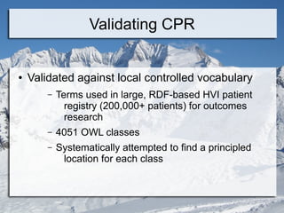 Overview of CPR Ontology | PDF | Databases | Computer Software and Applications