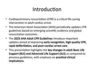 CPR 2025.pptx changes in 2025 AHA guidelines | PPTX