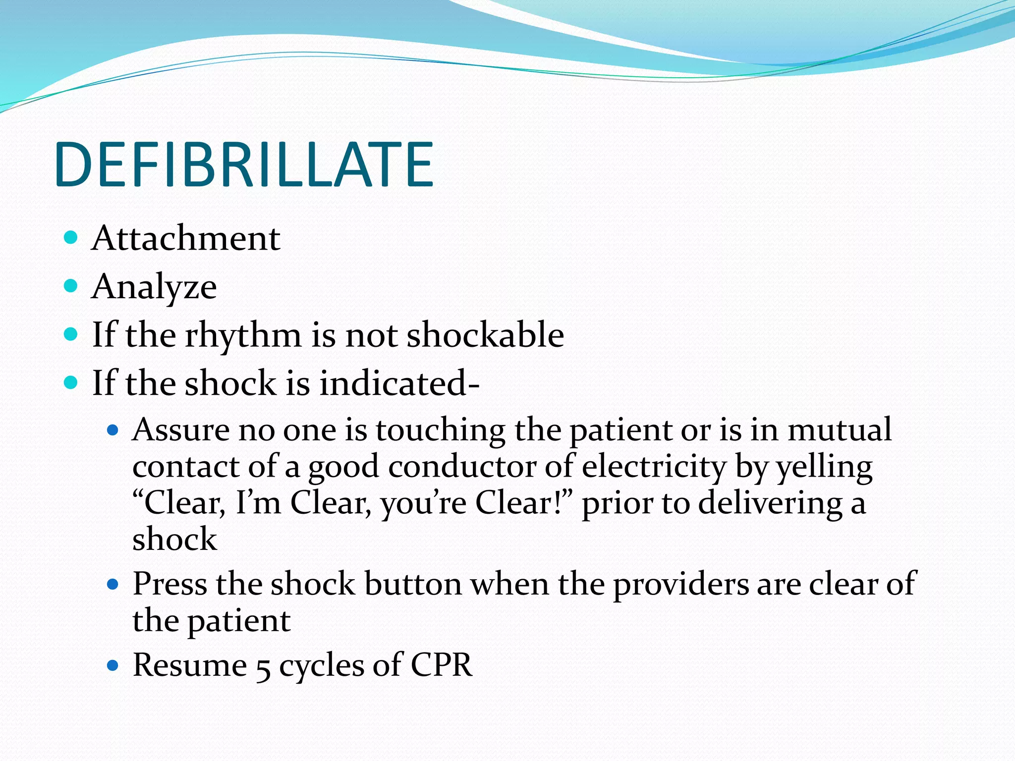 CPR, ACLS, DEFIBRILLATION | PPTX