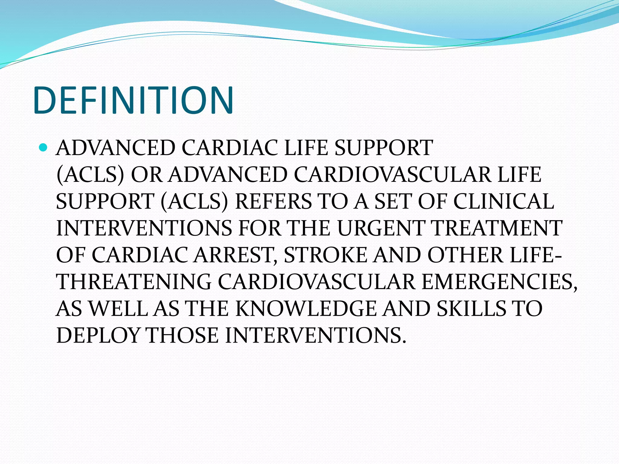 CPR, ACLS, DEFIBRILLATION | PPTX