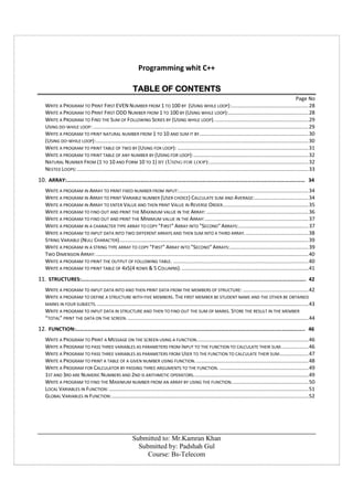 C++ practical lab | PDF