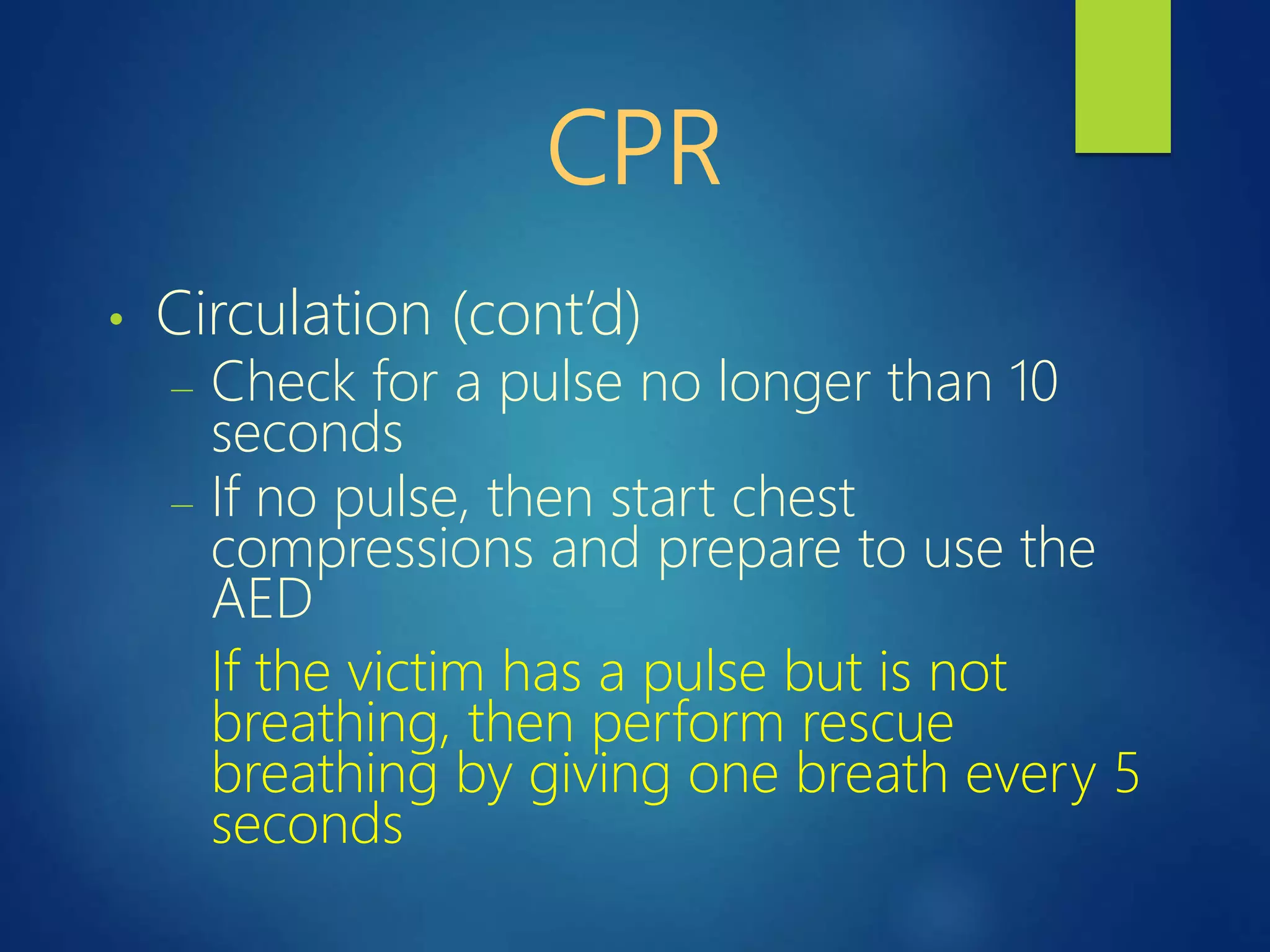BASIC LIFE SUPPORT- BLS (CPR) -American Heart Association | PPT