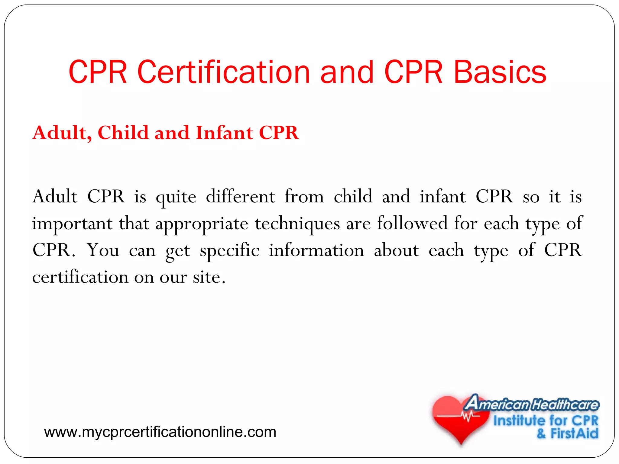 Cpr certification and cpr basics | PPT