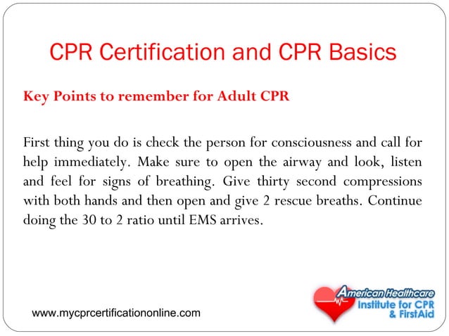 Cpr certification and cpr basics | PPT