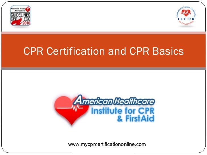 Cpr certification and cpr basics