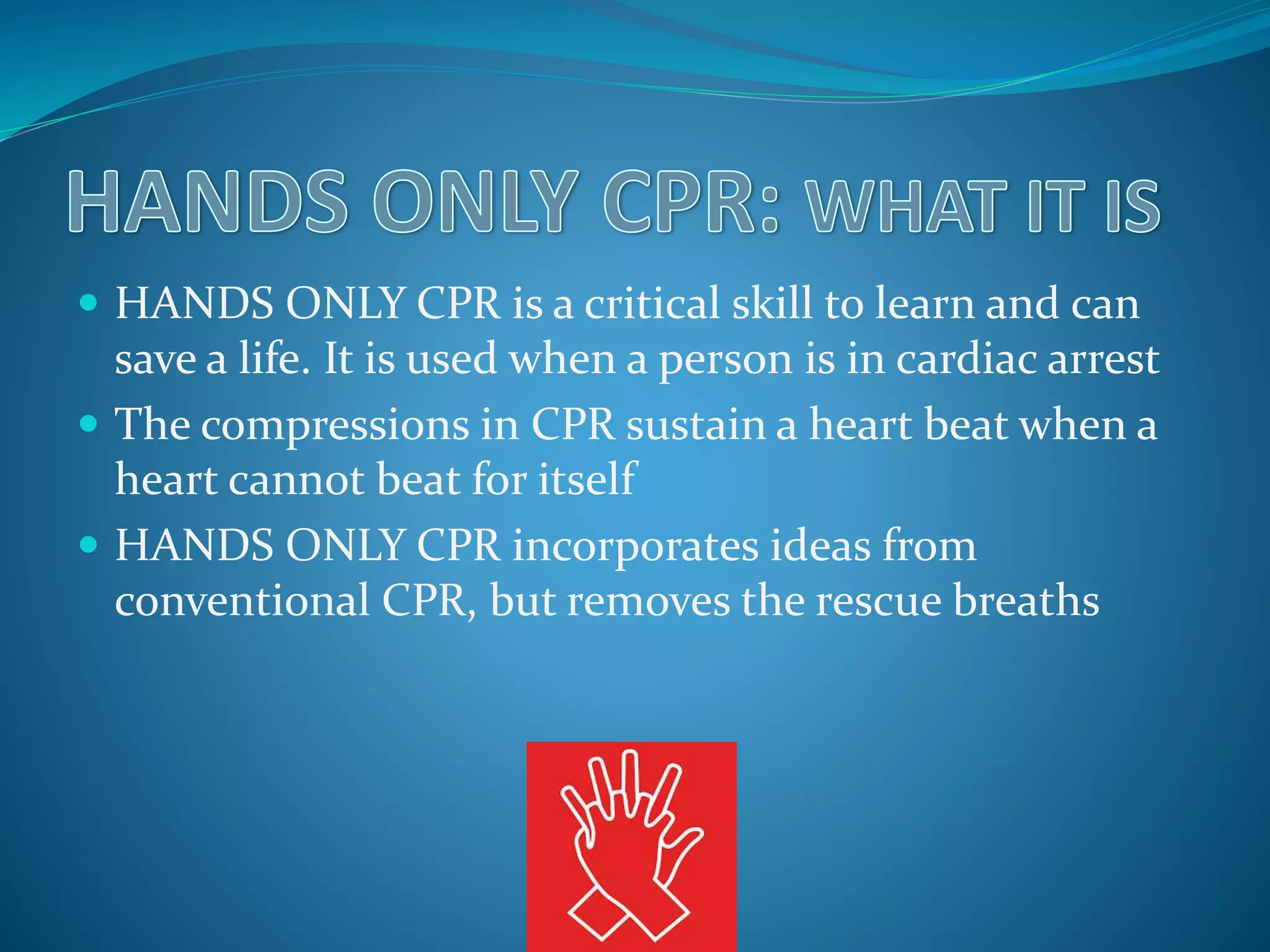 Cpr, choking, bleeding emergencies | PPTX